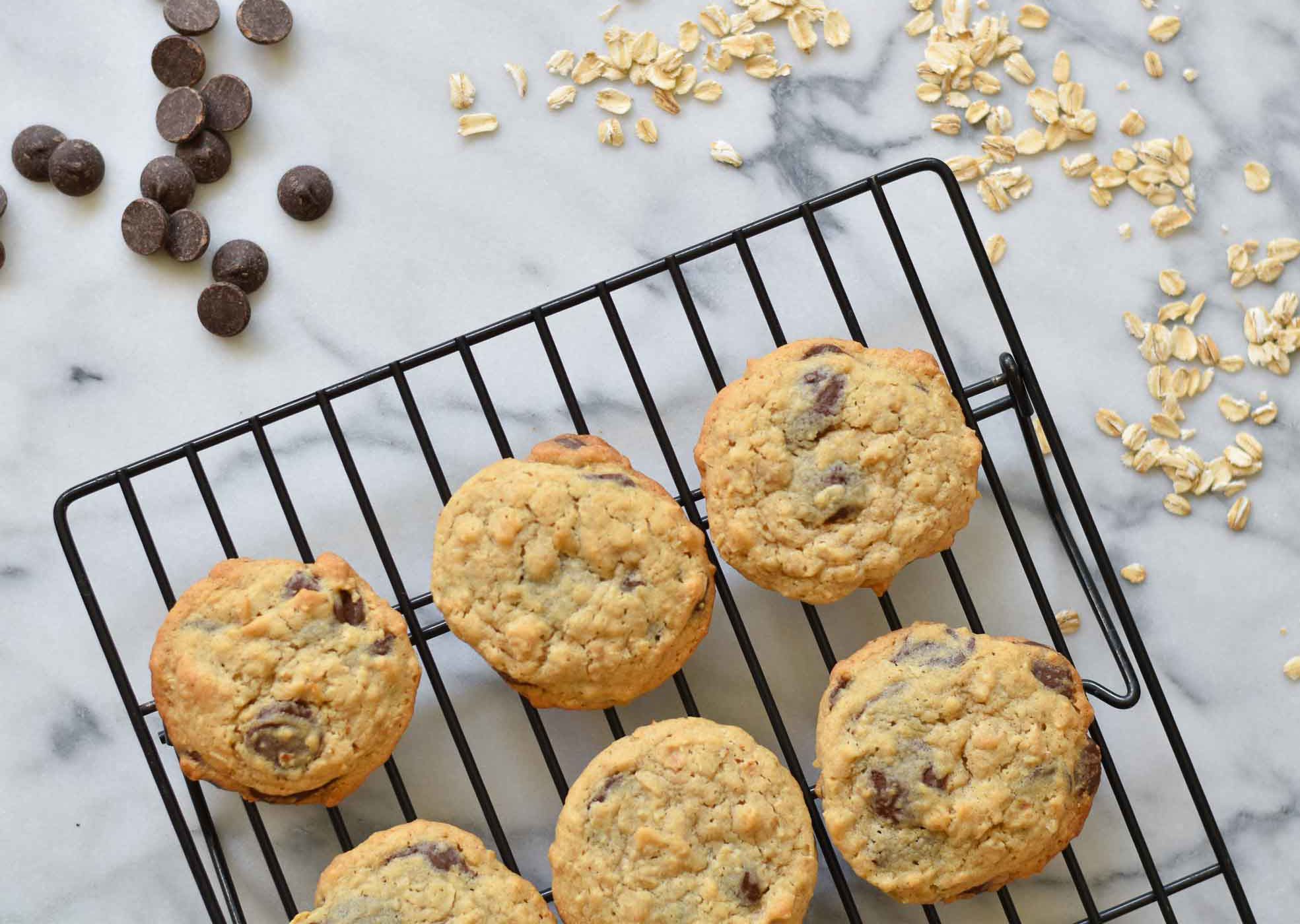 Oatmeal Chocolate Chip Cookies | With Two Spoons
