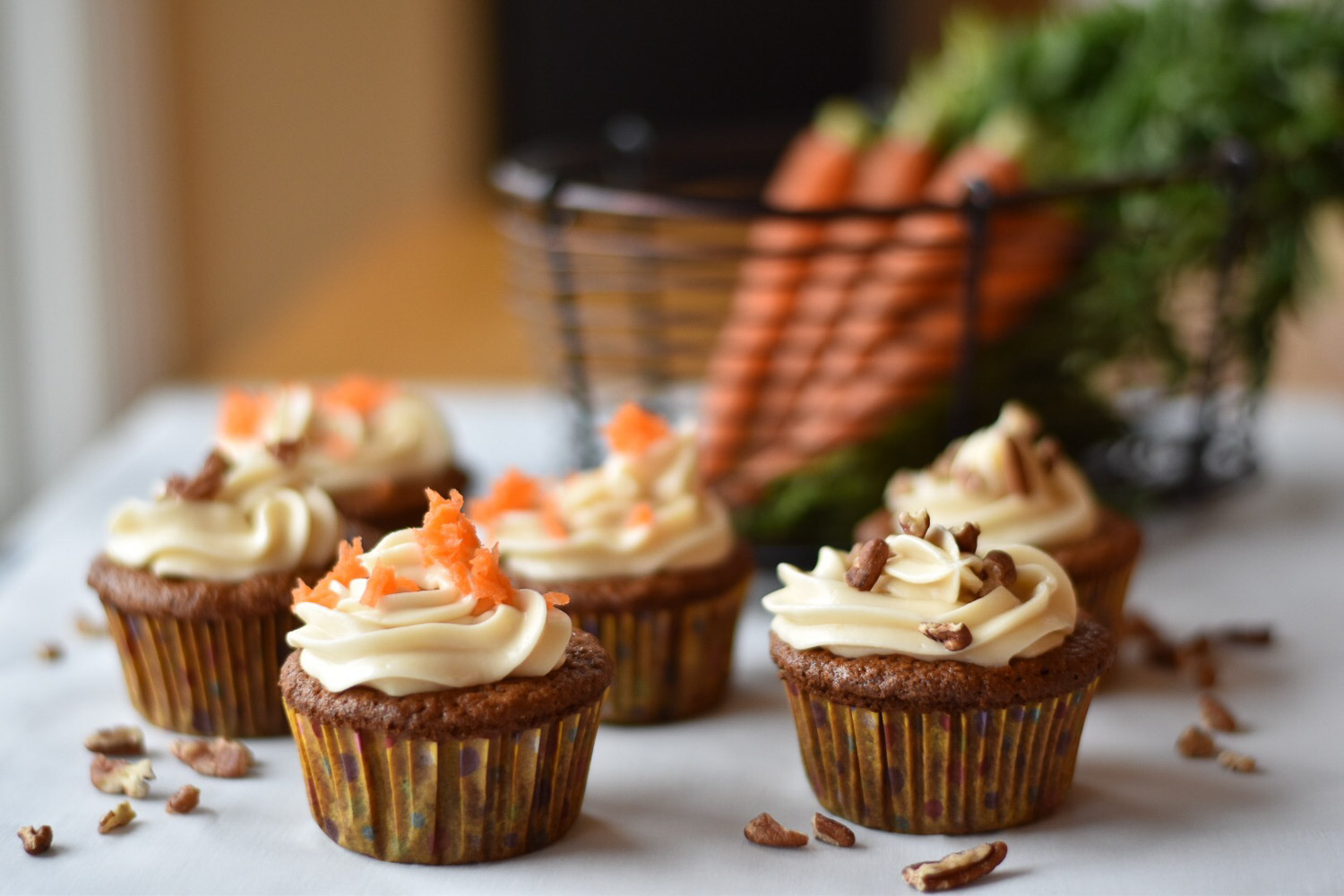 Fancy Carrot Cake Muffins With Two Spoons